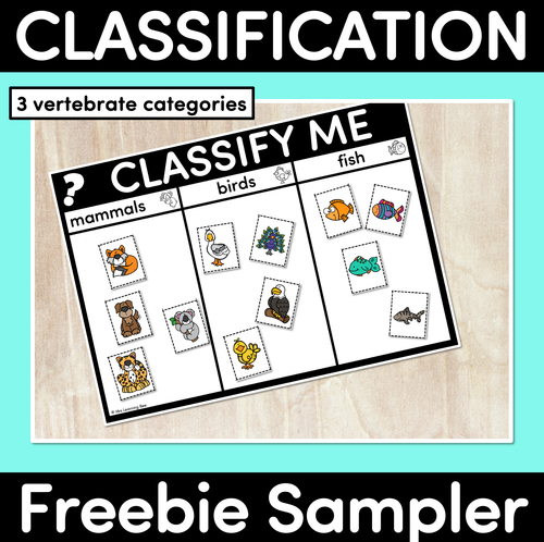 Animal Classification Cut & Paste - Mrs Learning Bee