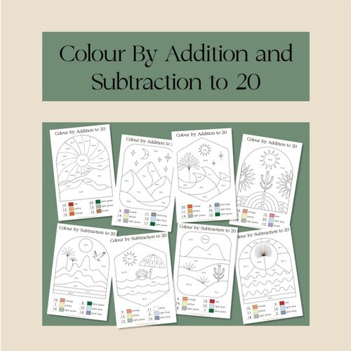 Colour by Addition and Subtraction to 20 - Mrs Learning Bee