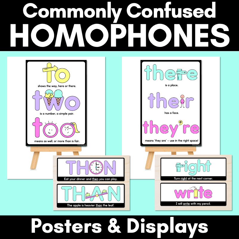 Commonly Confused Homophones - Posters & Displays with embedded images ...