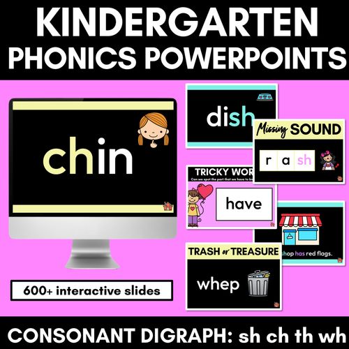 Consonant Digraphs Phonics Powerpoint - CH SH TH WH