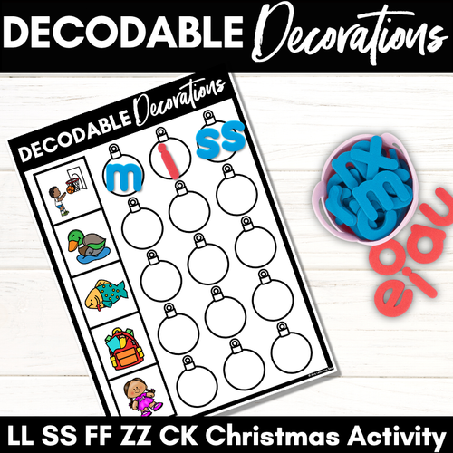 Christmas Phonics Activities - Consonant Digraphs LL SS FF ZZ CK Word ...