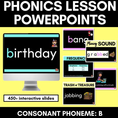 Consonant Sound B PowerPoint B BB - Mrs Learning Bee