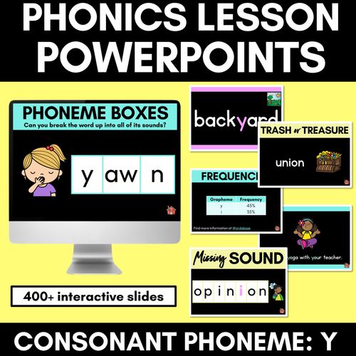 Consonant Sound Y PowerPoint - Y, I - Mrs Learning Bee