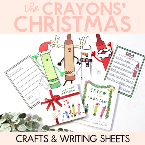 Crayons' Christmas Craft and Writing Sheets - Mrs Learning Bee