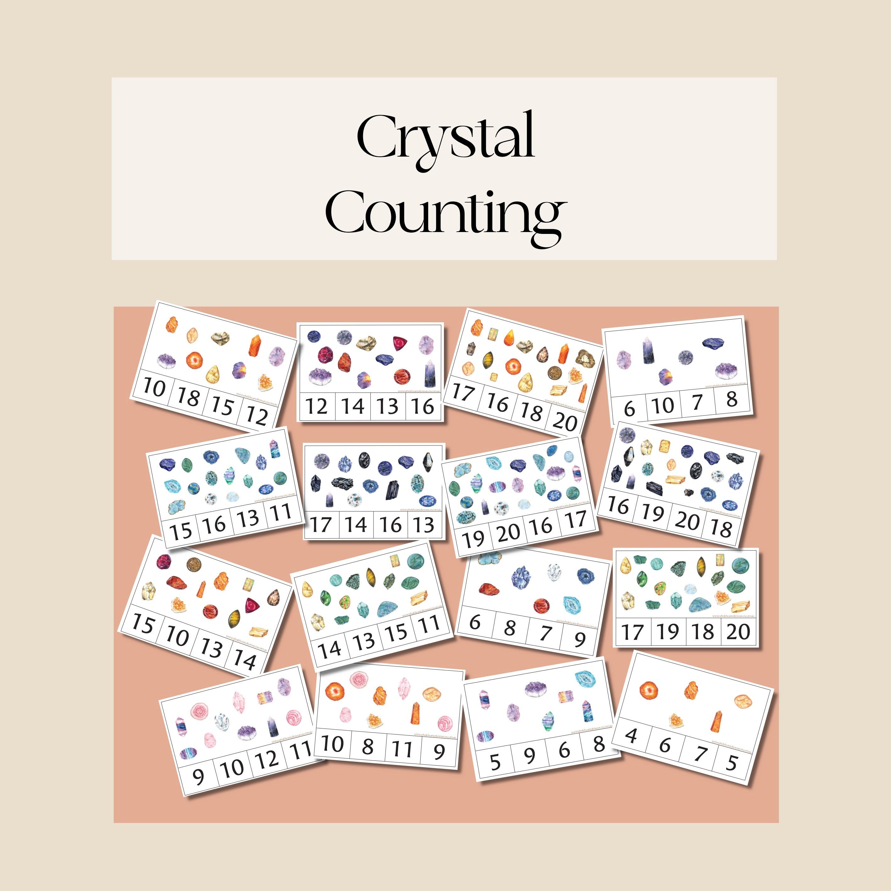 Crystal Counting Cards - Mrs Learning Bee