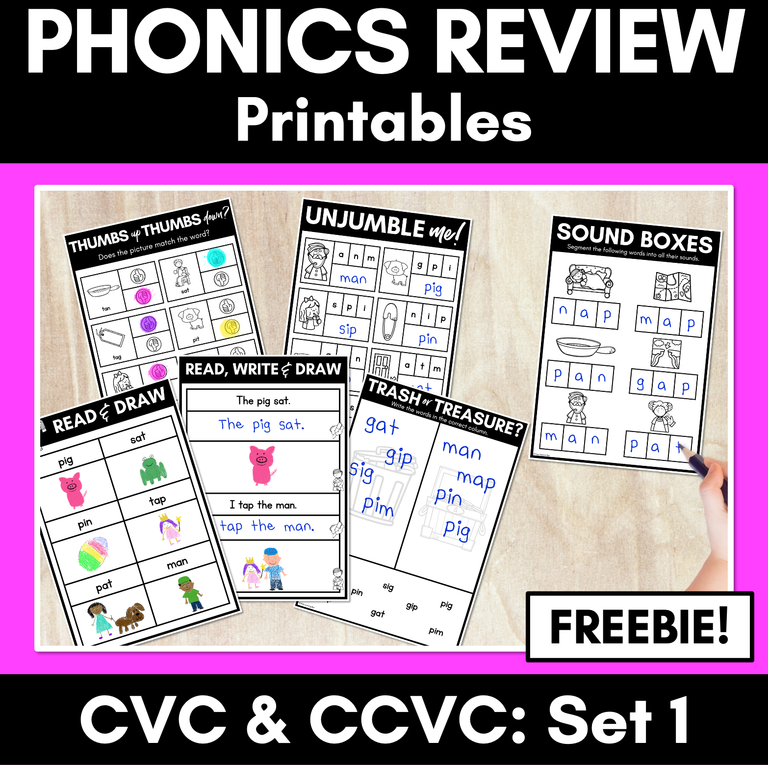 First Grade Phonics Review Worksheets