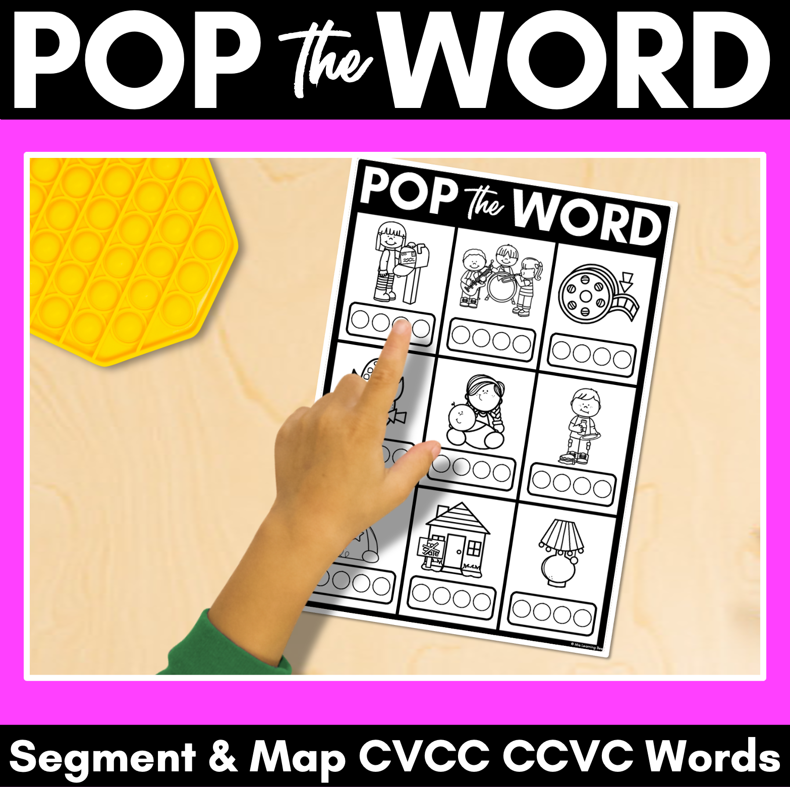 CVCC & CCVC WORD WORKSHEETS for POPPITS - Phonemic Awareness + Word ...