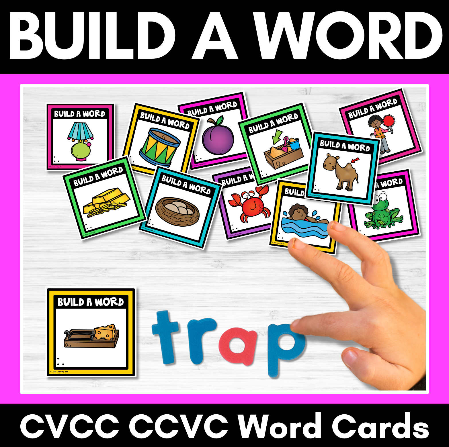 CVCC CCVC Word Building Cards - Mrs Learning Bee
