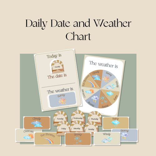 Daily Date and Weather Chart - Mrs Learning Bee