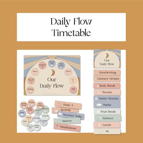 Daily Flow Timetable Pack - Mrs Learning Bee
