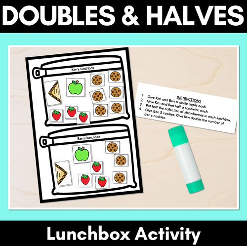 Doubles & Halves - Lunchbox Activity - Mrs Learning Bee