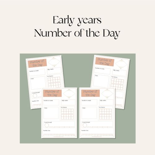 Early Years Number of the Day Activity Cards - Mrs Learning Bee