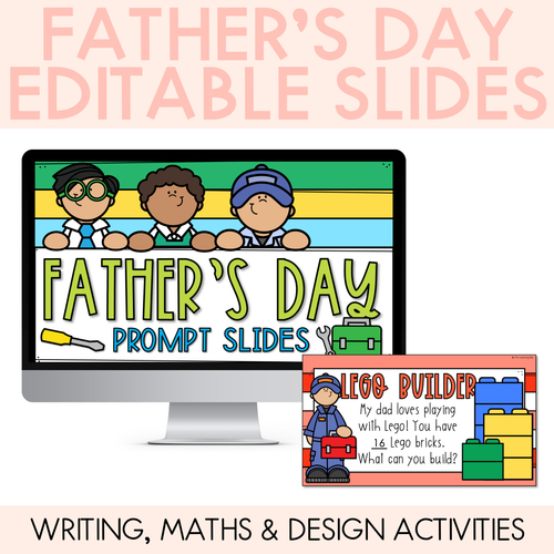 Father's Day Prompts - Editable Slides - Writing, Maths & Design ...