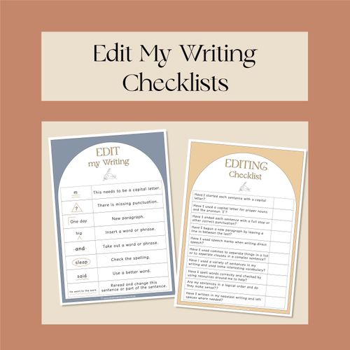 Edit My Writing Checklists - Mrs Learning Bee
