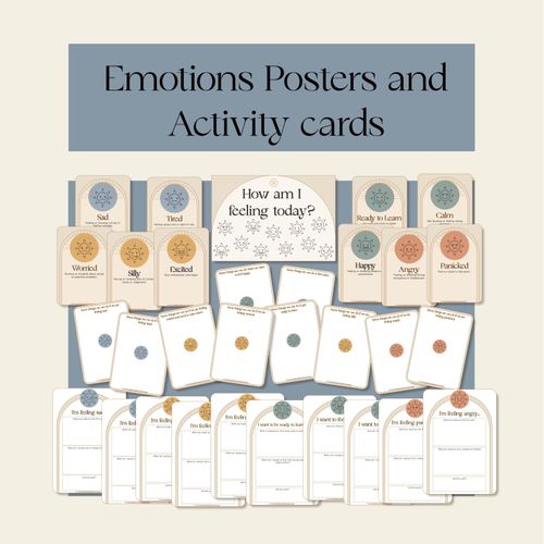 Emotions Posters and Activity Cards - Mrs Learning Bee