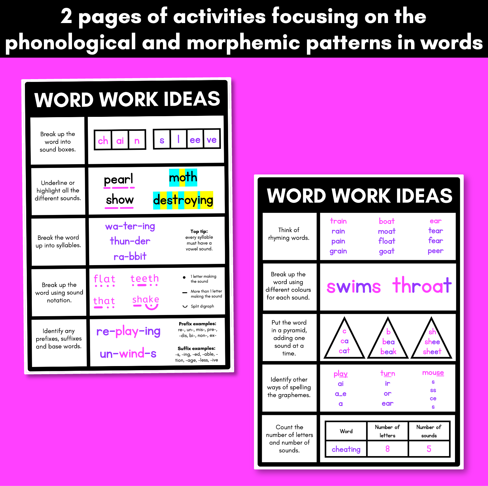 Word Work Activities