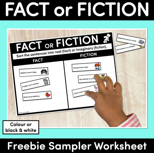 Fact or Fiction Cut & Paste - Mrs Learning Bee