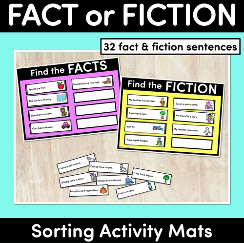 Fact or Fiction Sorting Mats - Mrs Learning Bee