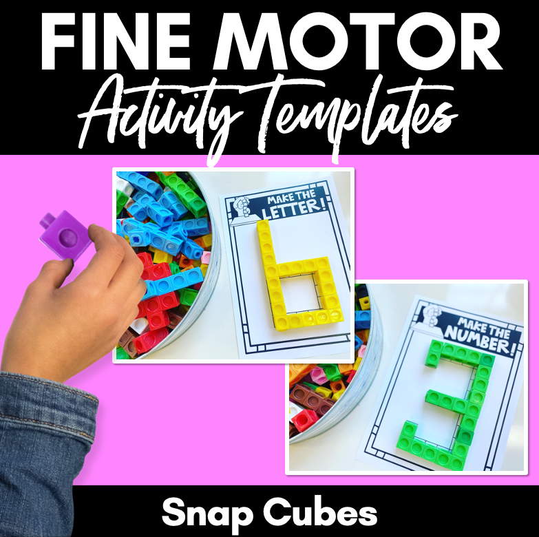 FINE MOTOR KINDERGARTEN ACTIVITIES - Snap Cube Letters & Numbers - Mrs ...
