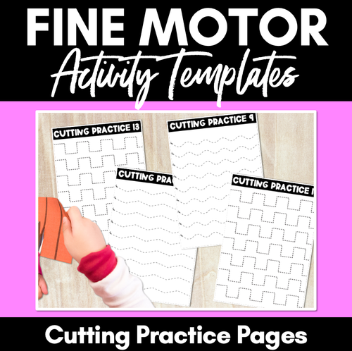 KINDERGARTEN FINE MOTOR ACTIVITIES - Cutting Practice Templates - Mrs ...