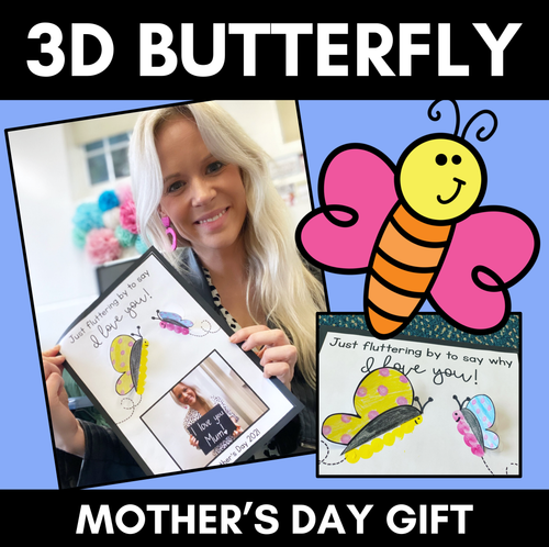 3D Butterfly Craft for Mother's Day - Mrs Learning Bee