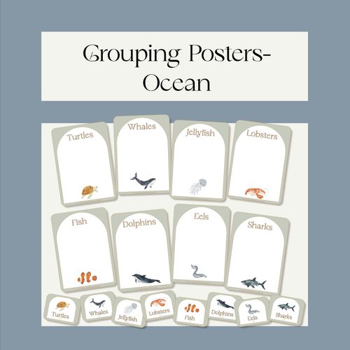 Grouping Posters- Ocean - Mrs Learning Bee
