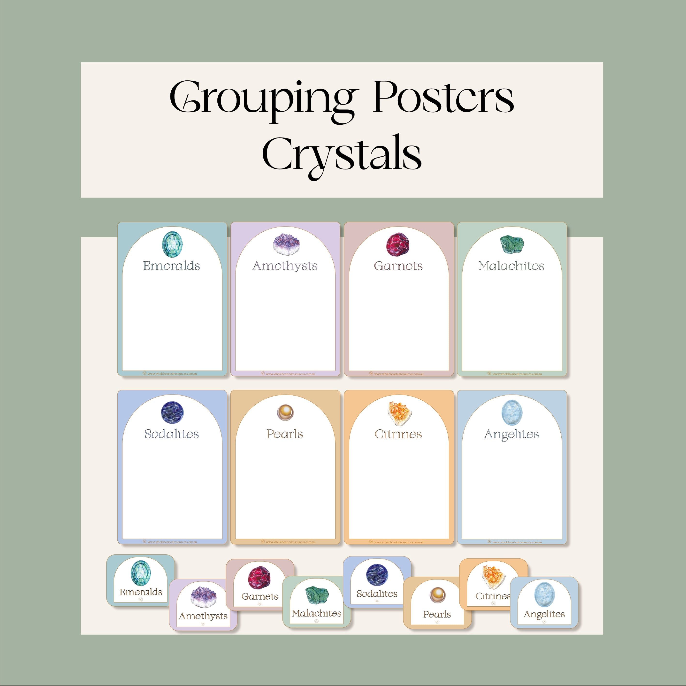 Grouping Posters- Crystals - Mrs Learning Bee