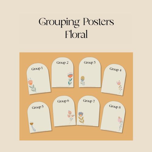 Grouping Posters Floral - Mrs Learning Bee