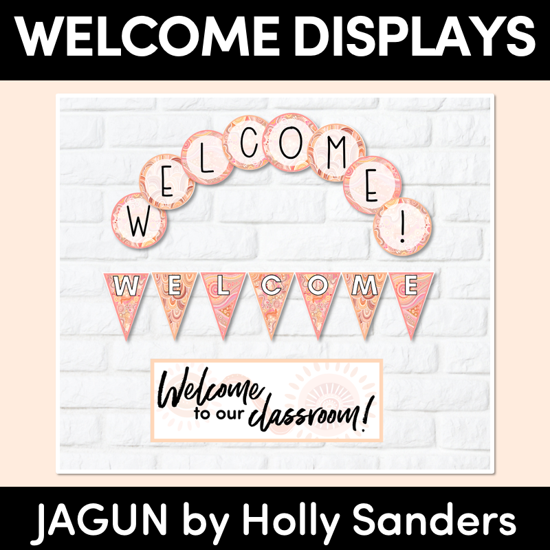 WELCOME SIGNS & BUNTING - The Jagun Collection - Mrs Learning Bee