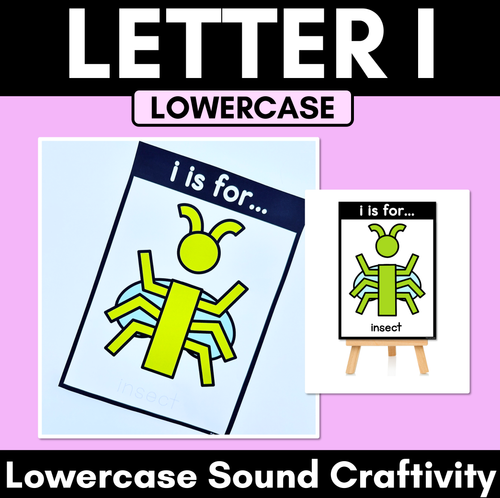Beginning Sound Crafts - LOWERCASE Letter I - I is for Insect