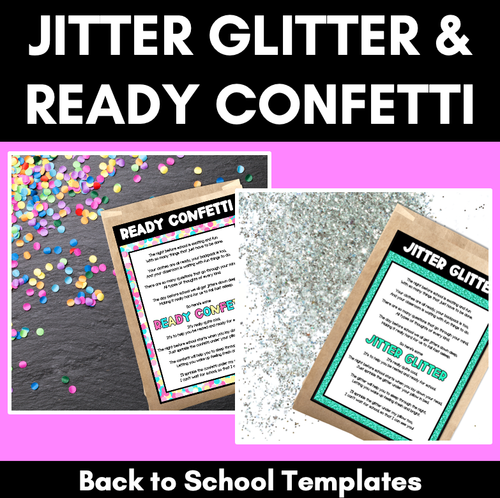 JITTER GLITTER or READY CONFETTI - Back to School Templates - Mrs ...