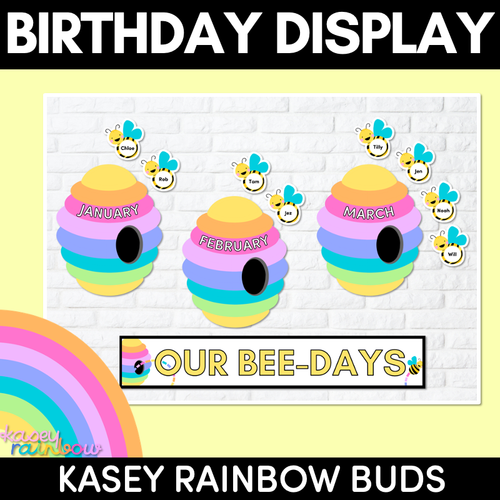 BIRTHDAYS DISPLAY- The Kasey Rainbow Collection - Mrs Learning Bee