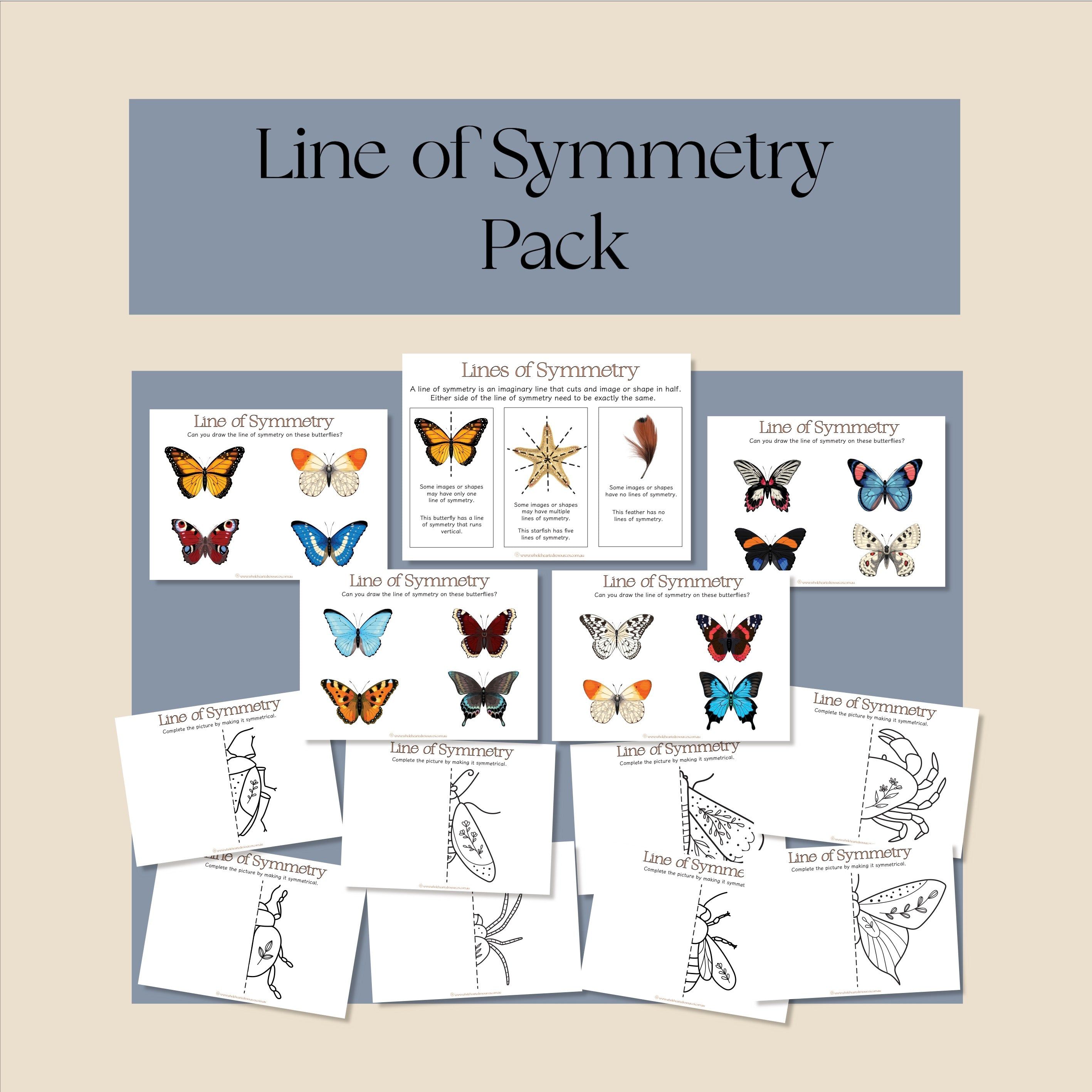 Line of Symmetry Pack - Mrs Learning Bee