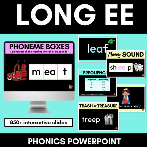Long Vowel E Lesson Slides - Long Vowel Team PowerPoints