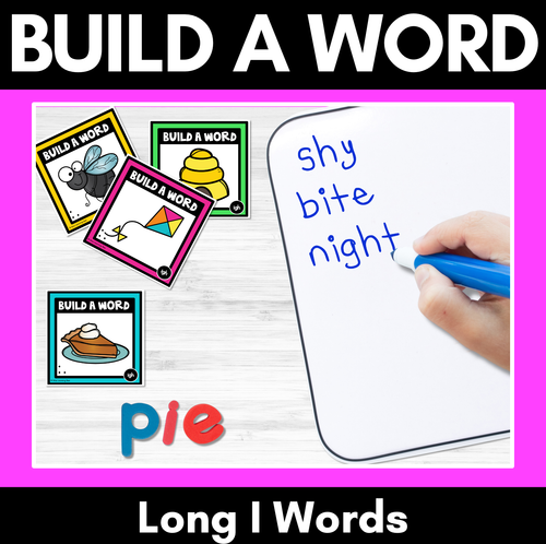 Long Vowel I Sound Word Building Cards - Mrs Learning Bee