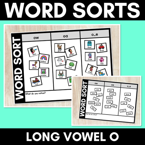LONG VOWEL O WORD SORT - Mrs Learning Bee