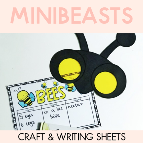Minibeasts Heads and Tails Insect - Craft and Writing Sheets - Book ...