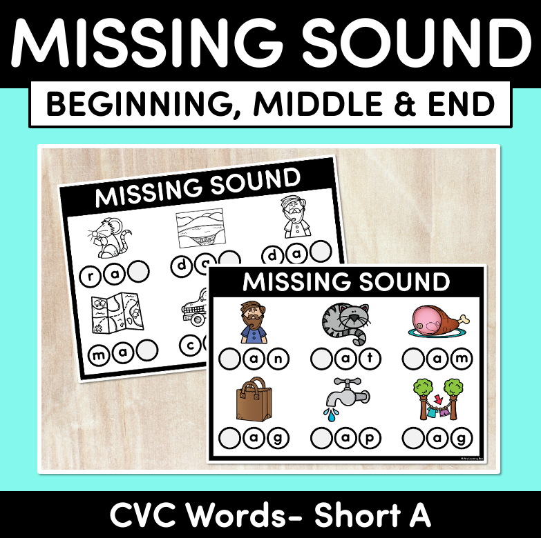 Missing Beginning, Middle & End Sounds - CVC Short A Words - Mrs ...