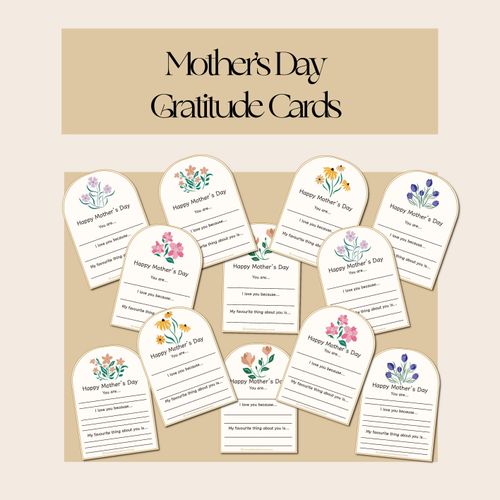 Mothers Day Gratitude Cards - Mrs Learning Bee