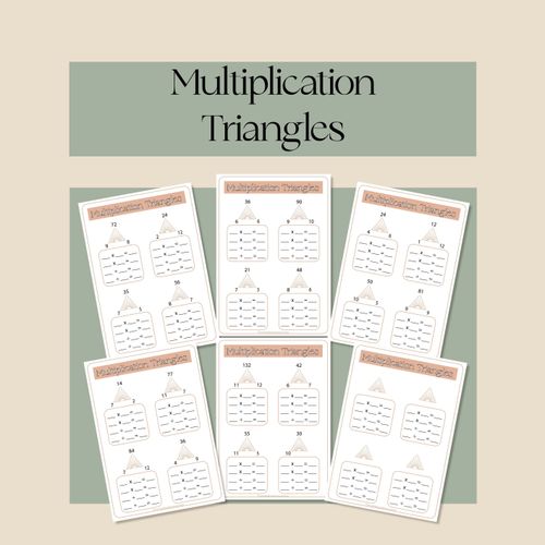 Multiplication Triangles - Mrs Learning Bee