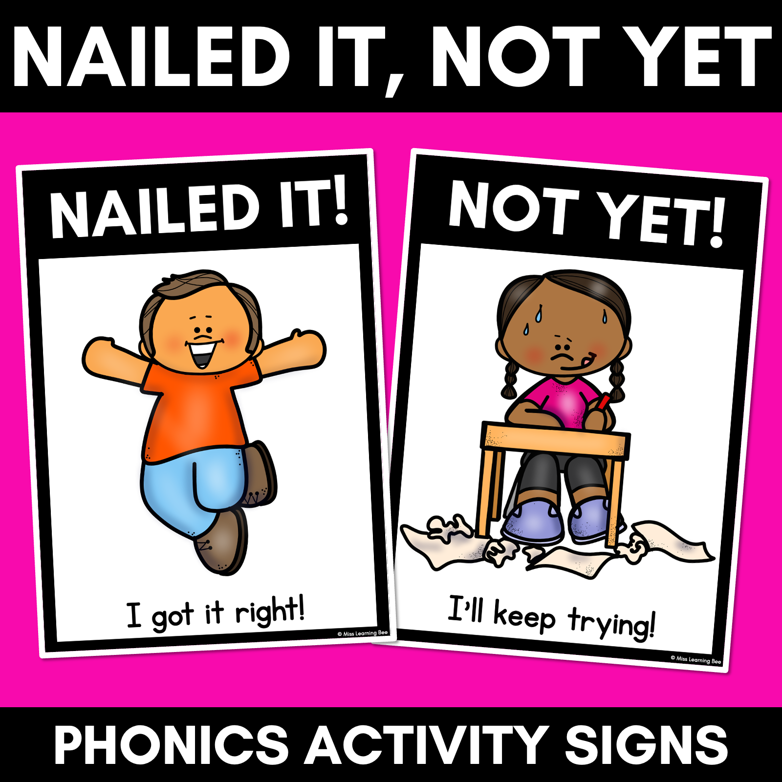 Nailed It Not Yet TEMPLATES - Mrs Learning Bee