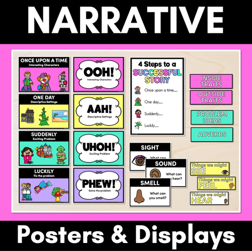 Narrative Writing Posters & Displays - Mrs Learning Bee