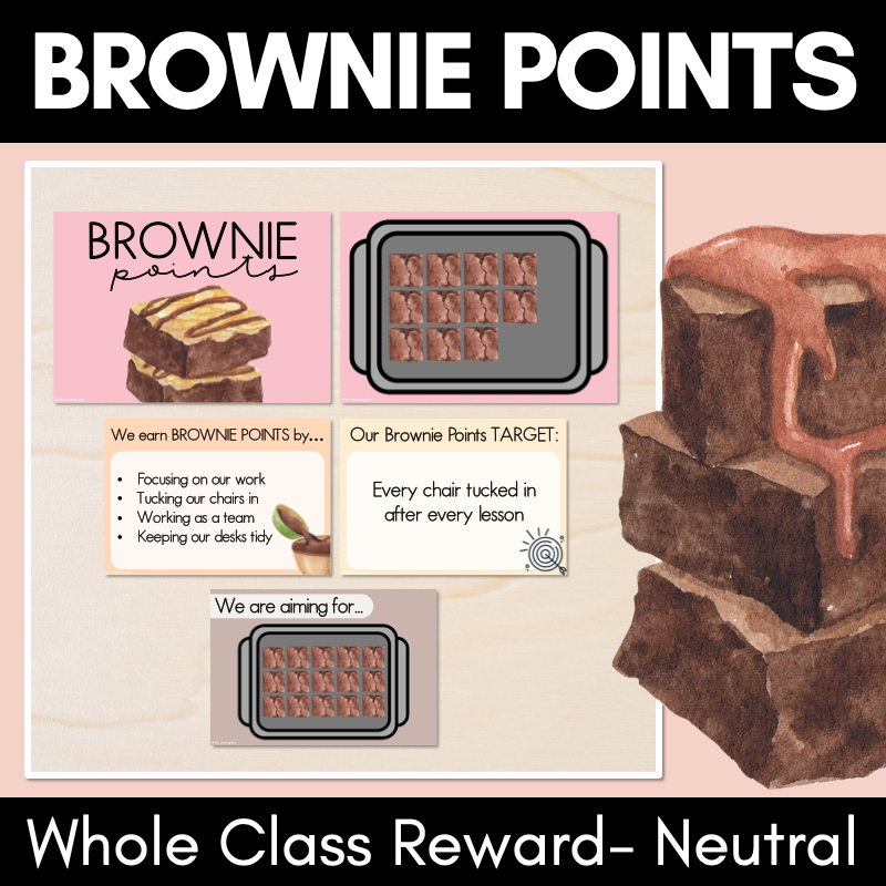 Brownie Point Class Reward System - Whole Class Reward - Neutral Decor ...