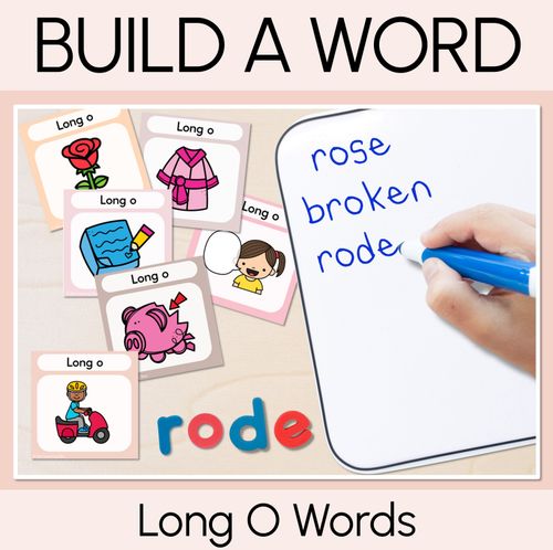 NEUTRAL Long Vowel O Word Building Cards - Vowel Team Decodable Word ...