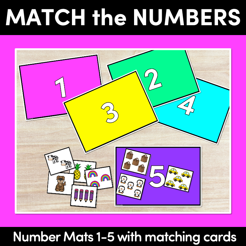 Number Matching Mats - Mrs Learning Bee