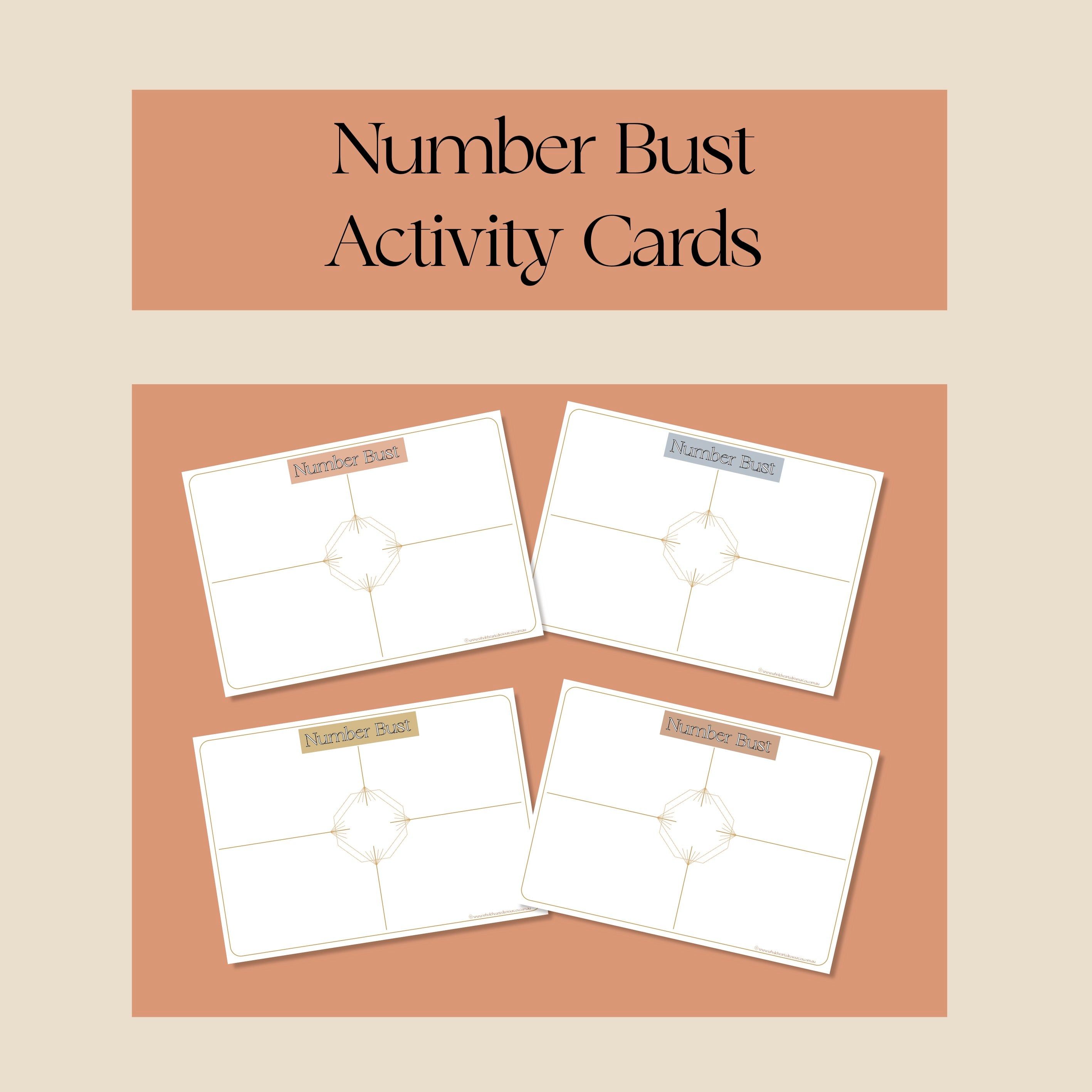 Number Bust Activity Cards - Mrs Learning Bee