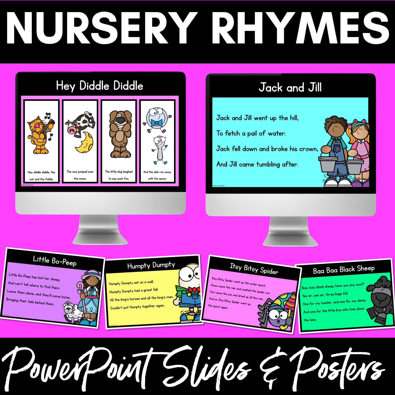Nursery Rhyme PowerPoint Slides and Posters - Mrs Learning Bee