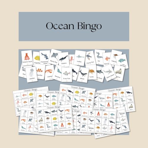 Ocean Bingo - Mrs Learning Bee