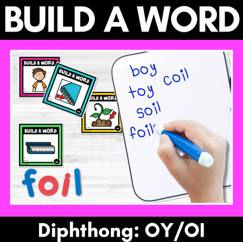 DIPHTHONG OI & OY Word Building Cards - Mrs Learning Bee