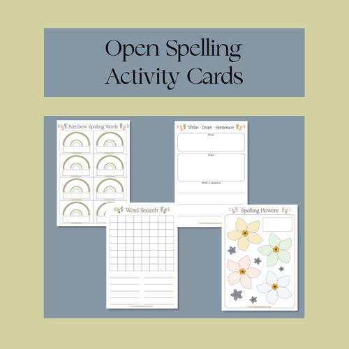 Open Spelling Activity Cards - Mrs Learning Bee